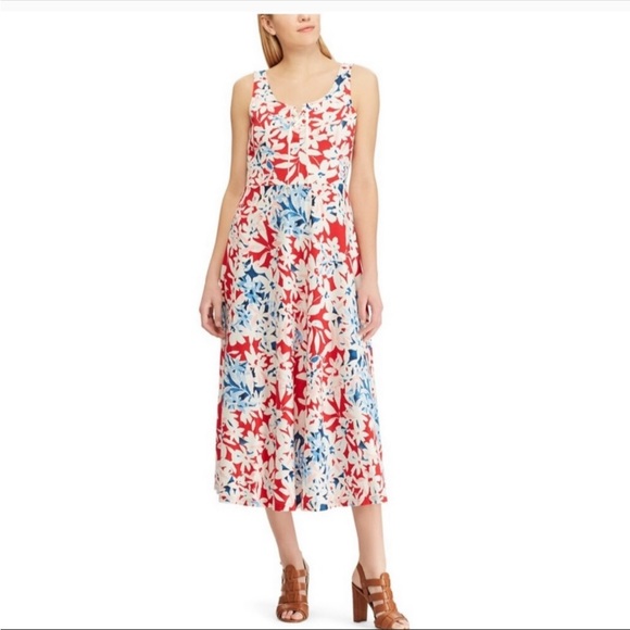 Chaps | Dresses | Chaps Tropical Floral Dress | Poshmark